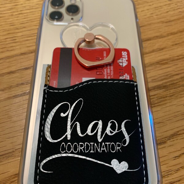 Personalized Phone Wallet | Stick on Wallet | Adhesive Card Holder ...