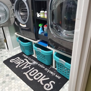 DRAW - Soft Woven Rugs, 24x56 Laundry Room Rug, Funny Non Skid Rubber ...