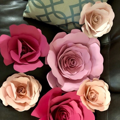 Large Paper Flowers Printable Giant Paper Flowers Paper - Etsy