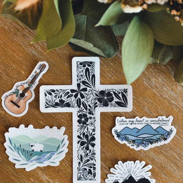 The Lord is My Shepherd, Psalm 23 Clear Vinyl Sticker || Christian ...