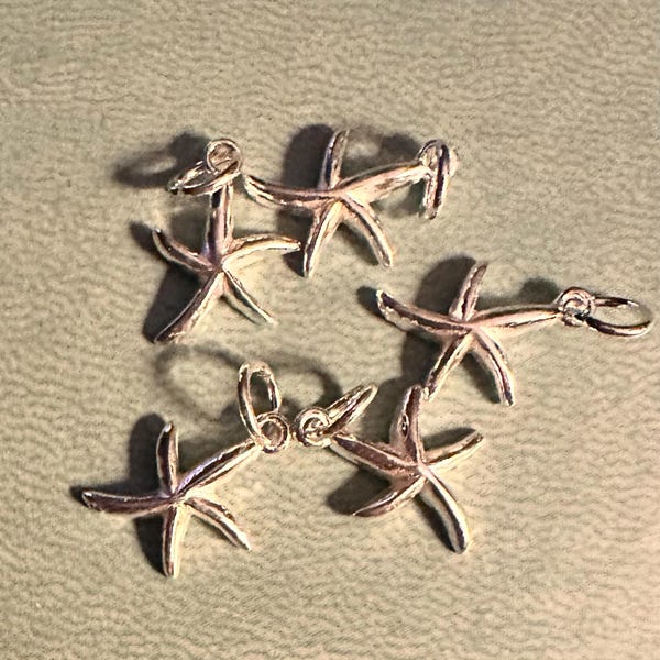 Sterling Silver Meteorite Beads, Lunar Bead, Falling Stone Bead ...