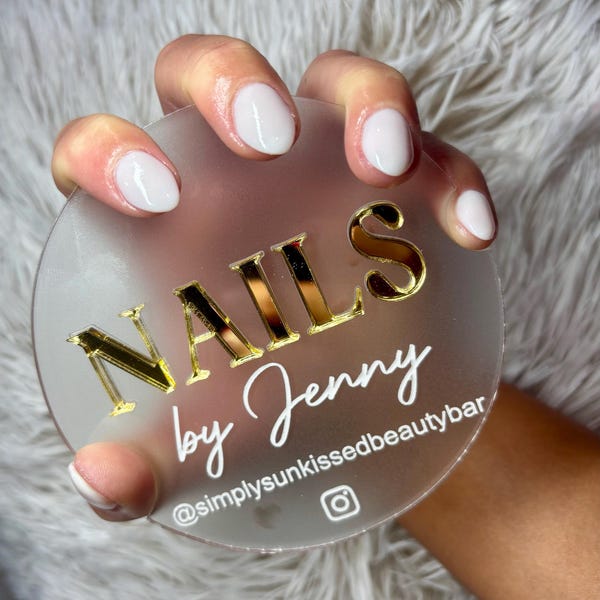 Customizable Acrylic Nailfie Disk: Enhance Manicure Photos & Nail Art ...