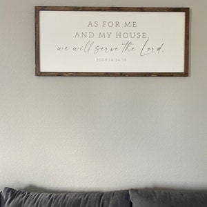 As for Me and My House We Will Serve the Lord Christian Wall Art Bible ...