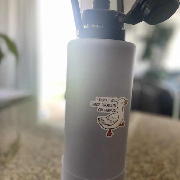 I Think I Will Cause Problems on Purpose Sticker, Waterproof Sticker ...