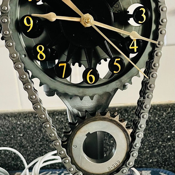 Red Gear Wall Clock, Made With Chevy Small Block Timing Set - Etsy