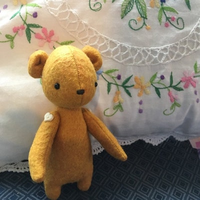 PDF Pattern 'teepee Ted' Felt Bear Softie, Felt Teepee, Chief Headdress ...