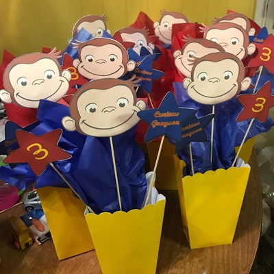 Curious George Centerpiece Cutouts DIY PERSONALIZED / Curious George ...