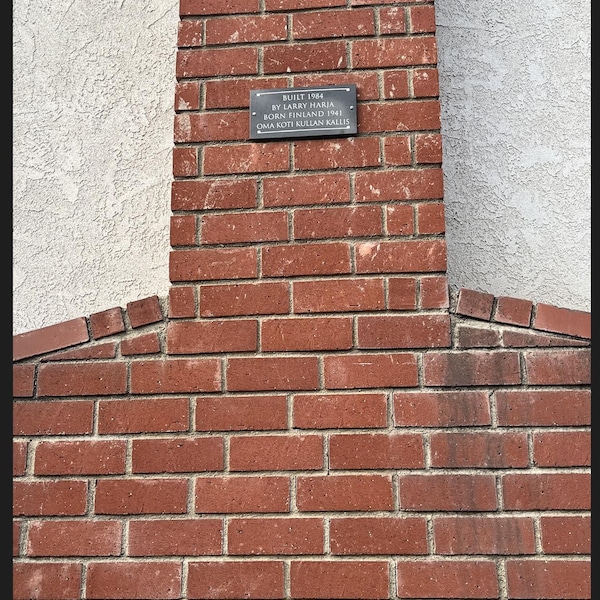 Stone Dedication Plaque With Engraved Text. Commemoration Sign Made ...