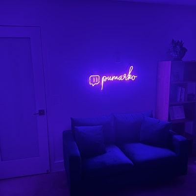 Custom Twitch Username Neon Sign Gamer Tag Led Neon Sign Personalized ...