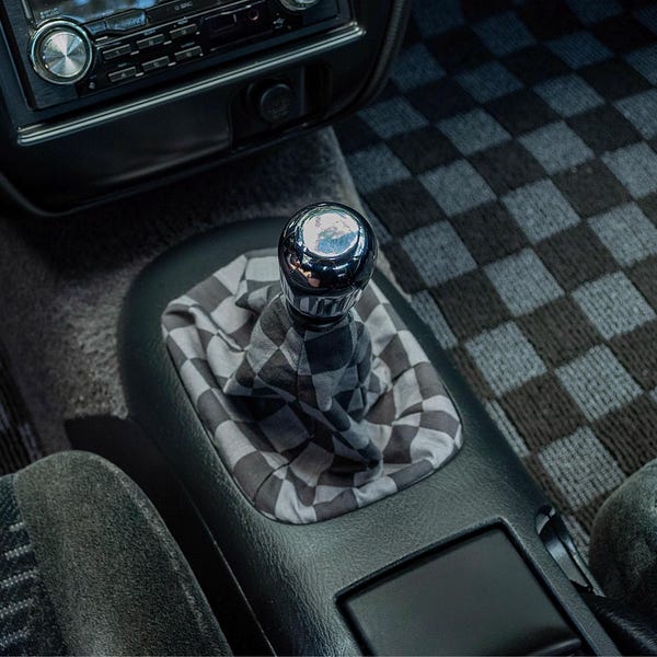 CHECKMATE - 90s Grey Retro Checker Universal Shift Boot - Handmade ...