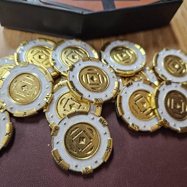 40x Dragon Coins in 3 Different Colors, Metal Token Upgrade for Board ...