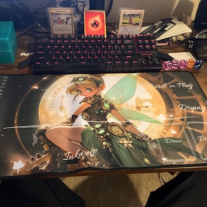 Pink Kawaii Mouse Pad, Kawaii Gaming Desk Mat, Pastel Sky Keyboard Mat ...