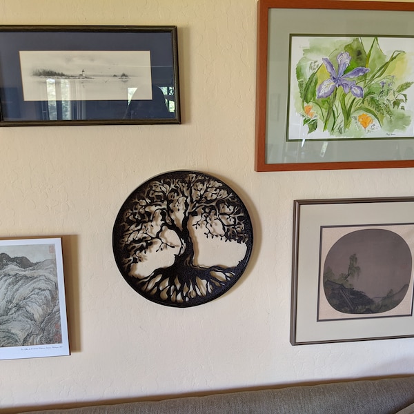 SMALL TREE of LIFE 13" Metal Art, Tree With Roots, Tree Wall Hanging ...