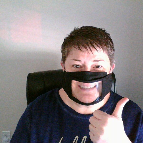 Anti-fog Clear Window Face Mask - Adult Navy Blue - Etsy