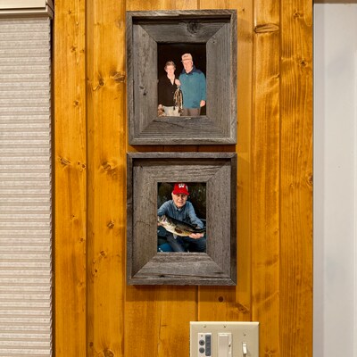 Cornerblock Frame in Rust Farmhouse Picture Frame Wood Picture Frame - Etsy