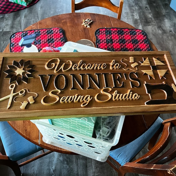 Custom Sewing Room Sign Personalized Sewing and Quilting Signs Wood ...
