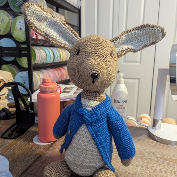 Large - Peter Rabbit Crochet Pattern, Amigurumi Rabbit Pattern, Peter ...