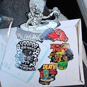 Psycho Zombie Vinyl Sticker, Horror Punk Decal, Psychobilly Rockabilly ...