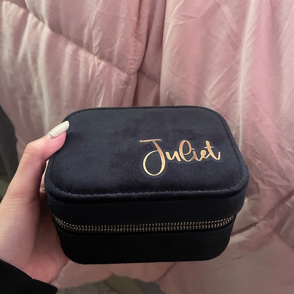 Watch Storage Velvet Jewlery Box, Bridesmaid Gifts With Name, Custom ...