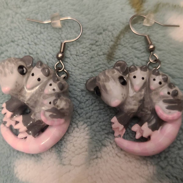 Delicate Space Possum Necklace/ Astronaut Opossum Pendant/ Meme Animal ...