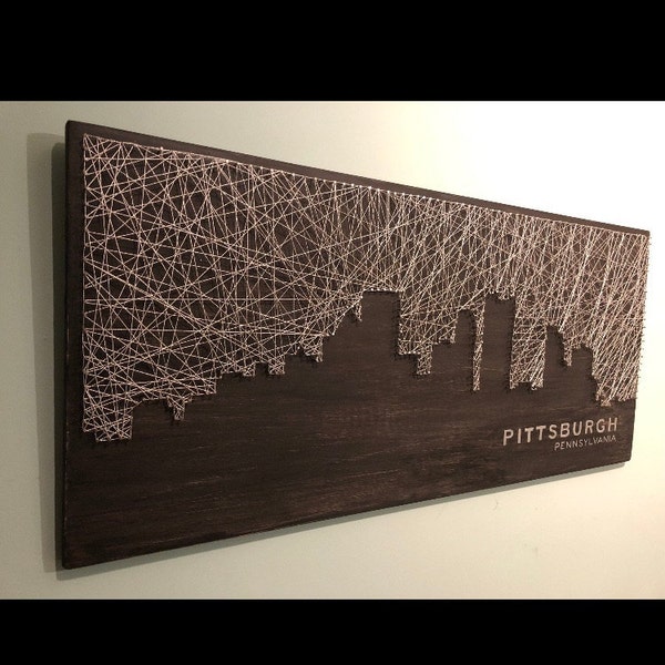 Dallas, Texas City Skyline String Art - or Any City You Choose! - Etsy