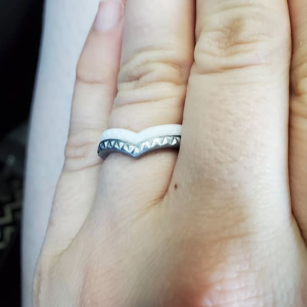 Designed Silicone Wedding Ring for Women. Set of Thin and Stackable ...