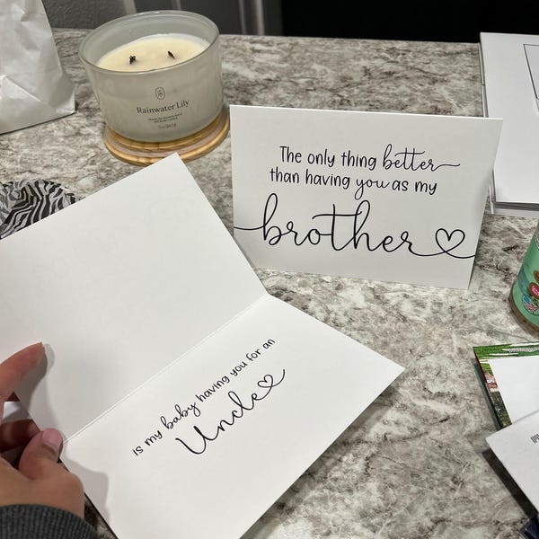 PRINTED Thanks for Being My Unbiological Sister 5x7 Greeting Card ...