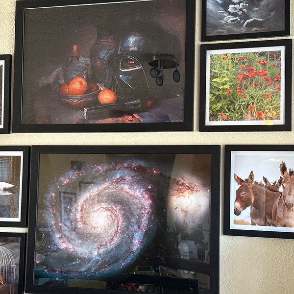 Whirlpool Galaxy NGC 5195 Messier 51 M51 Space Photo Poster Art Print ...