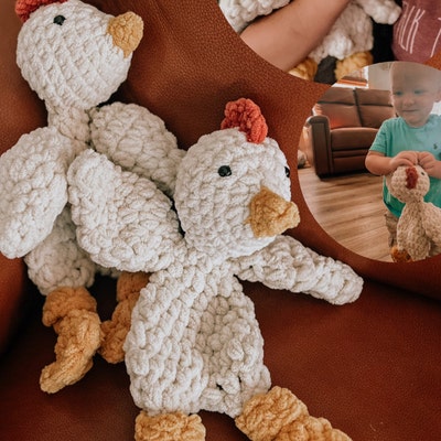 MINI Chickie Chicken Knotted Lovey Crochet Chicken PATTERN - Etsy