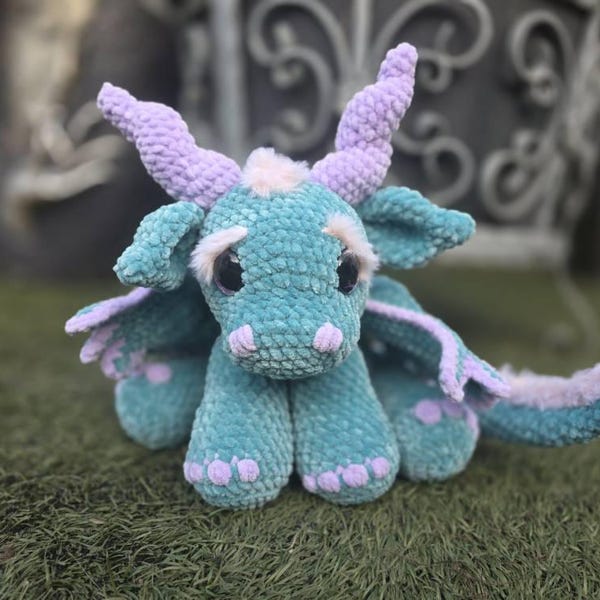 Snuggle Dragon Crochet Pattern, Original Snuggle Dragon, Crochet Dragon ...