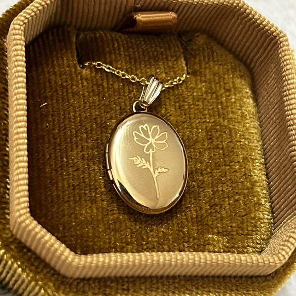 Paws Round Circle Mini Locket, Gold Filled, Silver, Minimalist ...