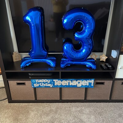 Jumbo Sized 34inch Age 18 Red Birthday Party Balloons. 18th Birthday ...