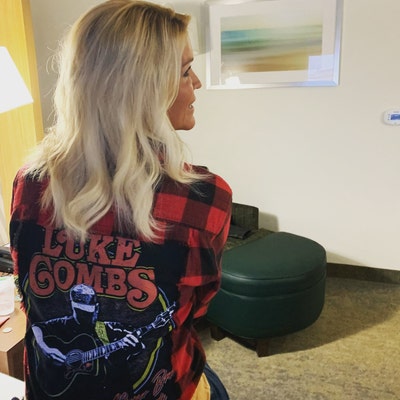 Garth Brooks Distressed Bleached Plaid Flannel Shirt Size Medium - Etsy