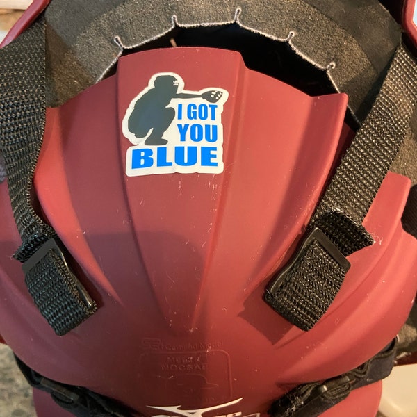 I Got You Blue Sticker, Catcher's Mask, Helmet Sticker, Umpire Sticker ...