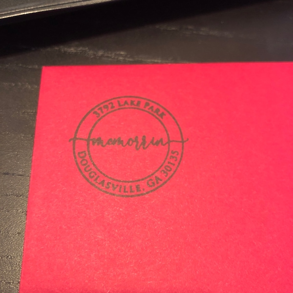 Address Stamp, Self Inking, Round Design, Personalized Custom Return ...