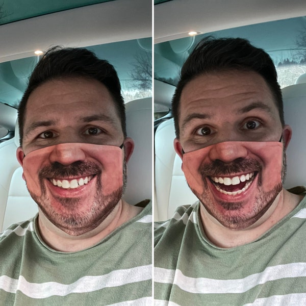 My Face - Selfie Custom Face Masks W/ Two Filter Inserts & Nose Wire - Etsy