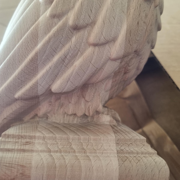 Owl Wood Carving Newel Post Cap With the Owl Statue Interior Wooden ...