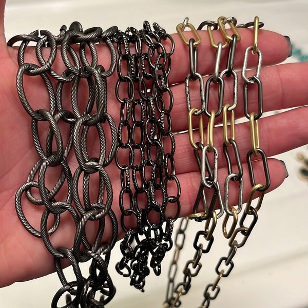 Cable Chain Textured Oval Sold by the Foot. 20mm X 13mm. Wire 2mm ...