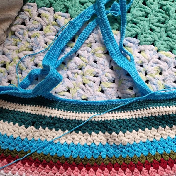 Crochet Pattern - Large Striped Beach Bag - Etsy