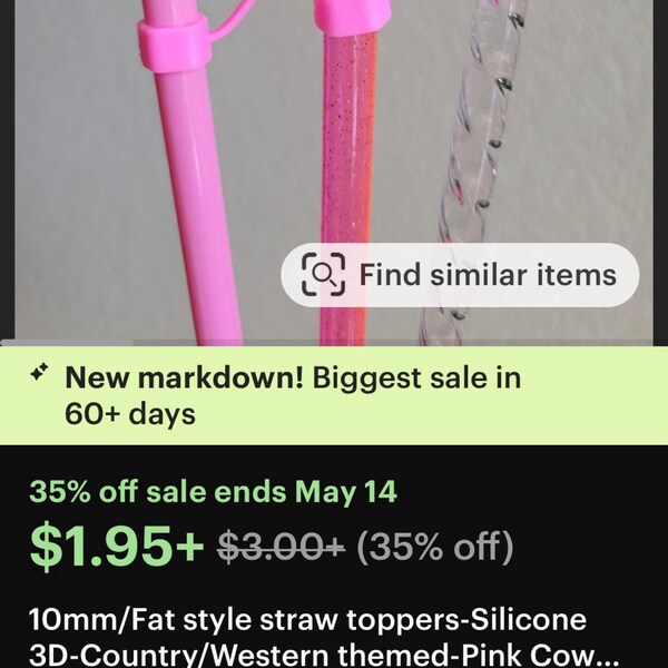 12" 8mm STANDARD Width- 40/42oz Tumbler Straws-neon Hot Pink/coral ...
