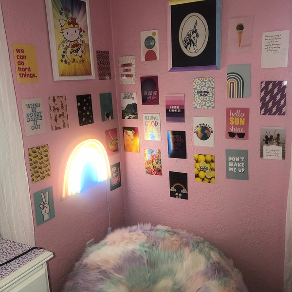 Girls Room Decor • Wall Photo Collage Set • Aesthetic Room Decor - Etsy
