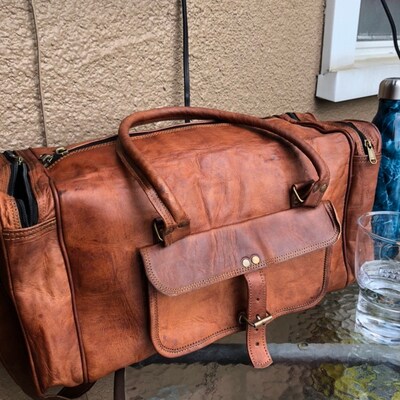 Leather Weekender, Duffle Bag, Leather Weekend Bag, Leather Holdall ...