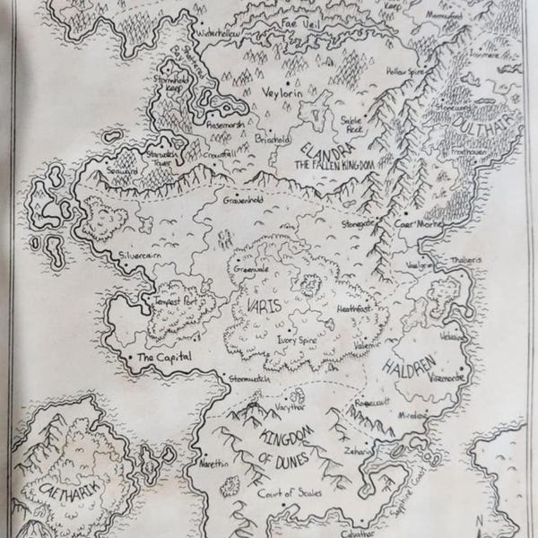 Custom Fantasy Map - Tolkien Style Map - Dungeon and Dragons World Map ...