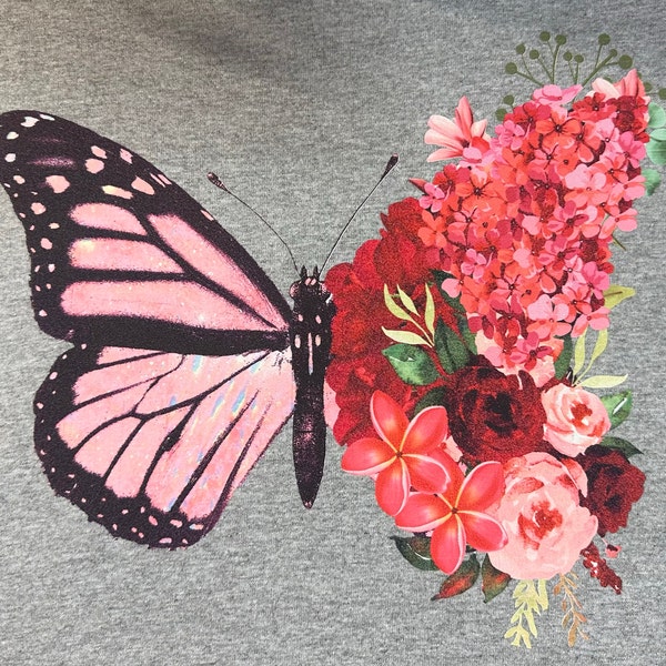Floral Butterfly SUBLIMATION Design PNG, Flower Butterfly Sublimation ...