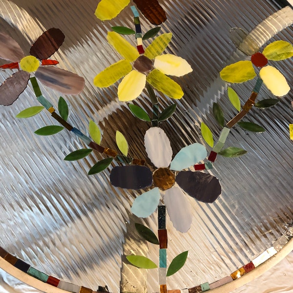 Green Leaves Mix LARGE Glass Petals for Mosaics or Stained Glass ...