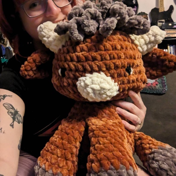 Amigurumi Highland Cow Pattern, Plush Pattern, Stuffed Highland Cow Toy ...