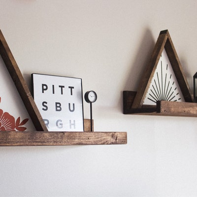 Flower Triangle Wood Sign - Etsy