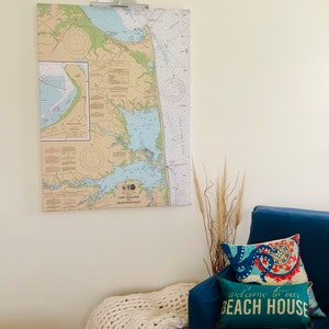 CUSTOM Nautical Map / Chart Printed on Canvas, Acrylic, or Metal Most ...