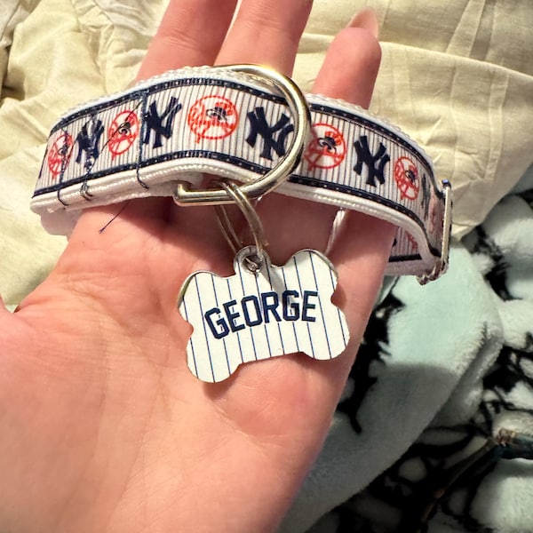 New York Yankees Dog Collar - Etsy