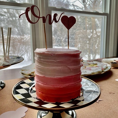 Rose Gold One Cake Topper Custom Cake Topper for Birthdays First ...